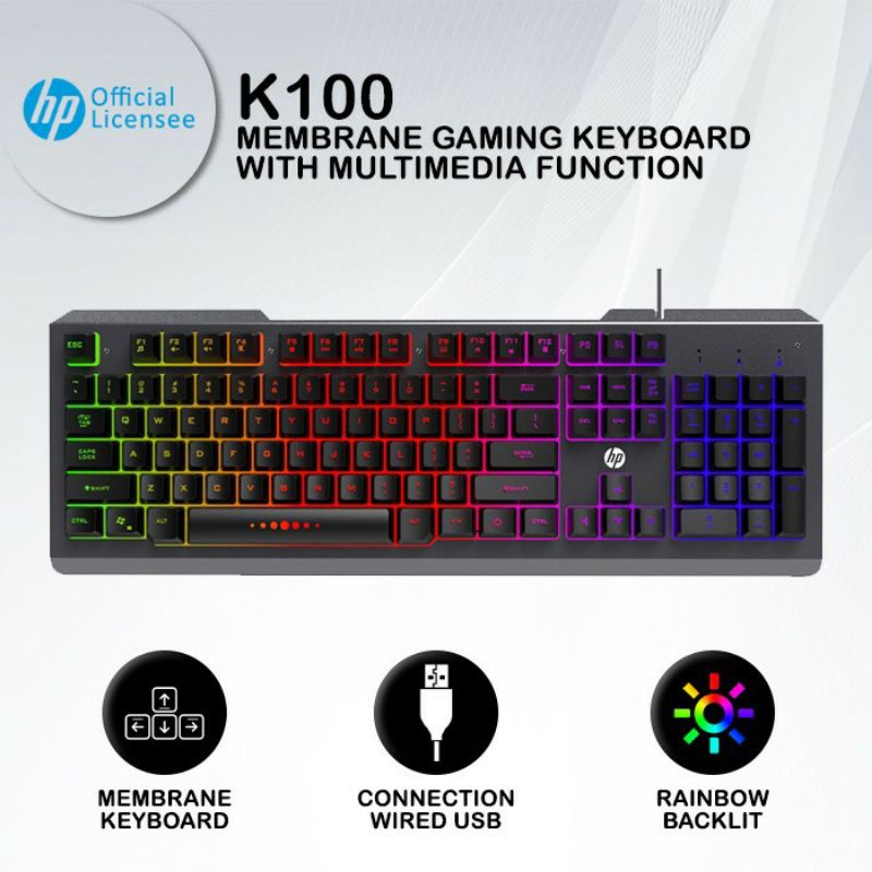 Jual HP Keyboard Gaming K100 Original | Keyboard Original | Shopee ...