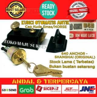 Jual KUNCI SELOT GRENDEL PINTU OTOMATIS HITAM 640 KUDA EMAS HORSE ...