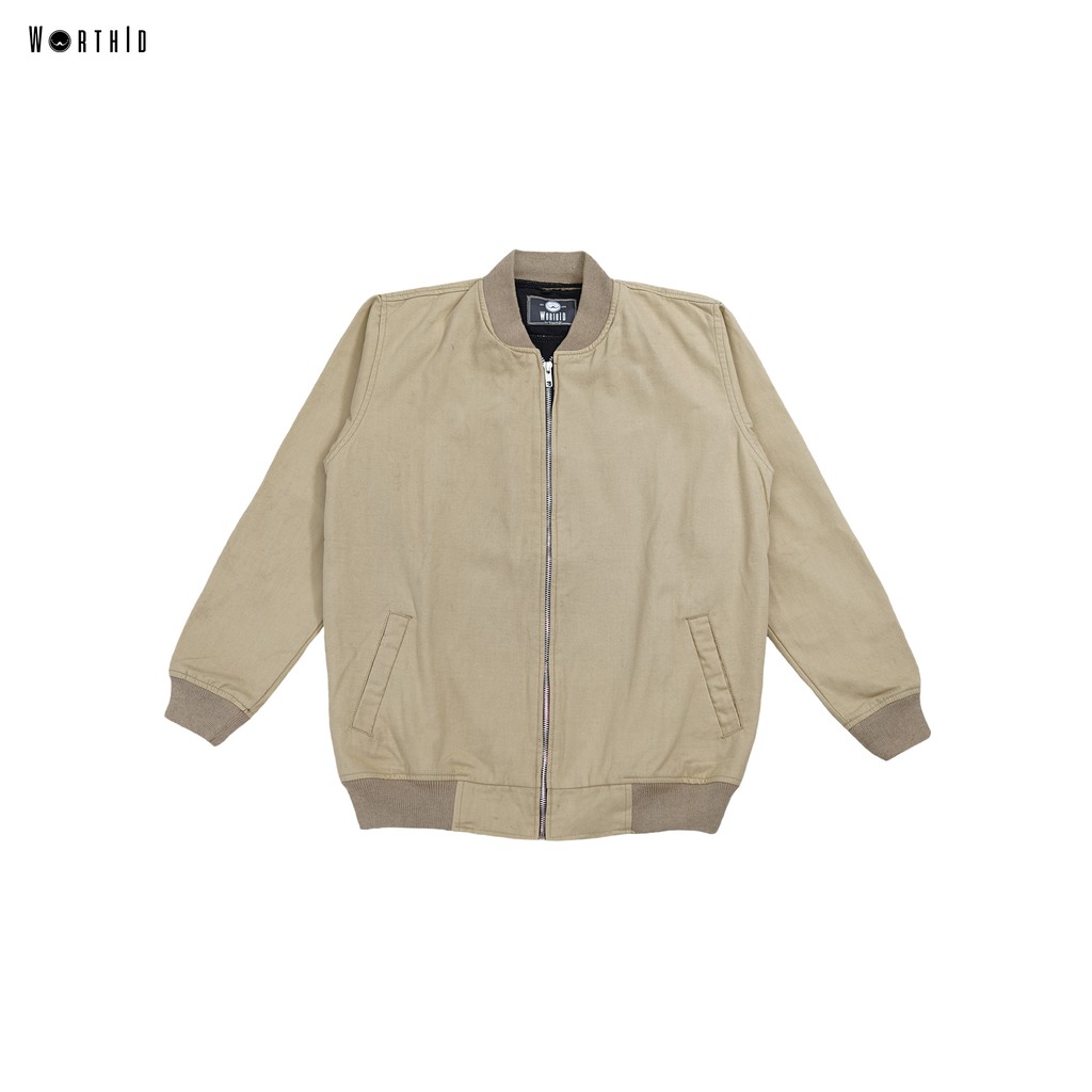Jaket By Worth Id Bomber Jacket Cream | Shopee Indonesia