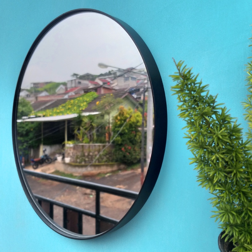 Jual Cermin Bulat Estetik/Cermin Gantung/Cermin Fremeless | Shopee ...