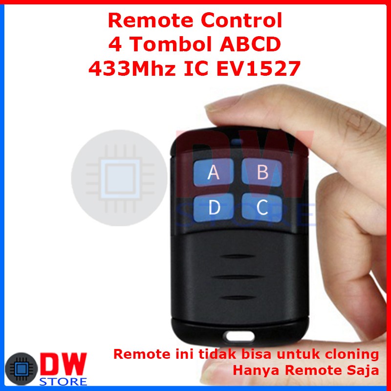 Jual Remote Control Wireless 433 MHz 433MHz 4 Tombol 4 channel | Shopee ...