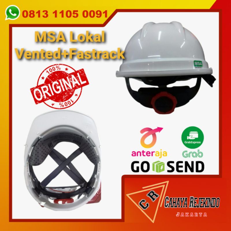 Jual Helm Safety Proyek MSA Lokal Vented Fastrac / Safety Helmet MSA ...