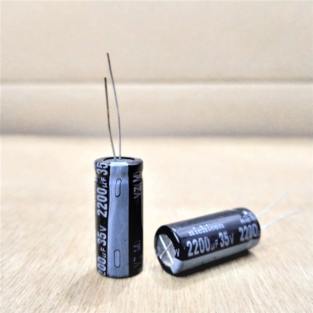 Jual Capasitor Elco 2200uf 35v Kapasitor (Nichicon) | Shopee Indonesia