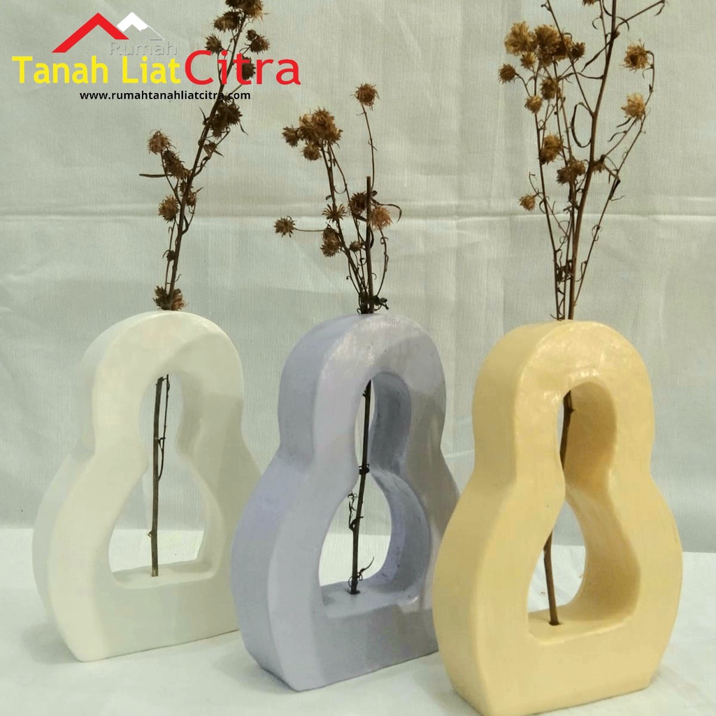 Jual VAS BUNGA AESTHETIC MINIMALIS (8) DEKORASI RUMAH DARI TANAH LIAT ...