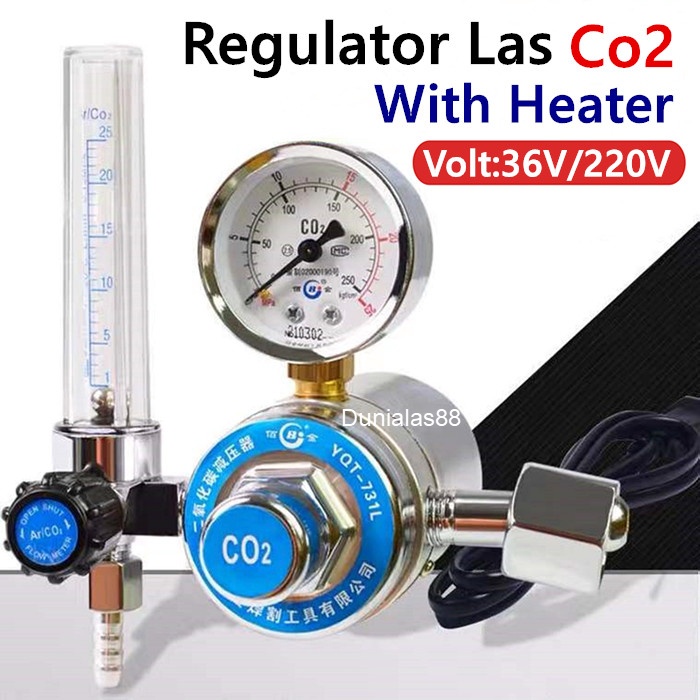 Jual Regulator Las CO CO2 Pemanas Gas Karbon Dioksida Heater 36V 220V ...