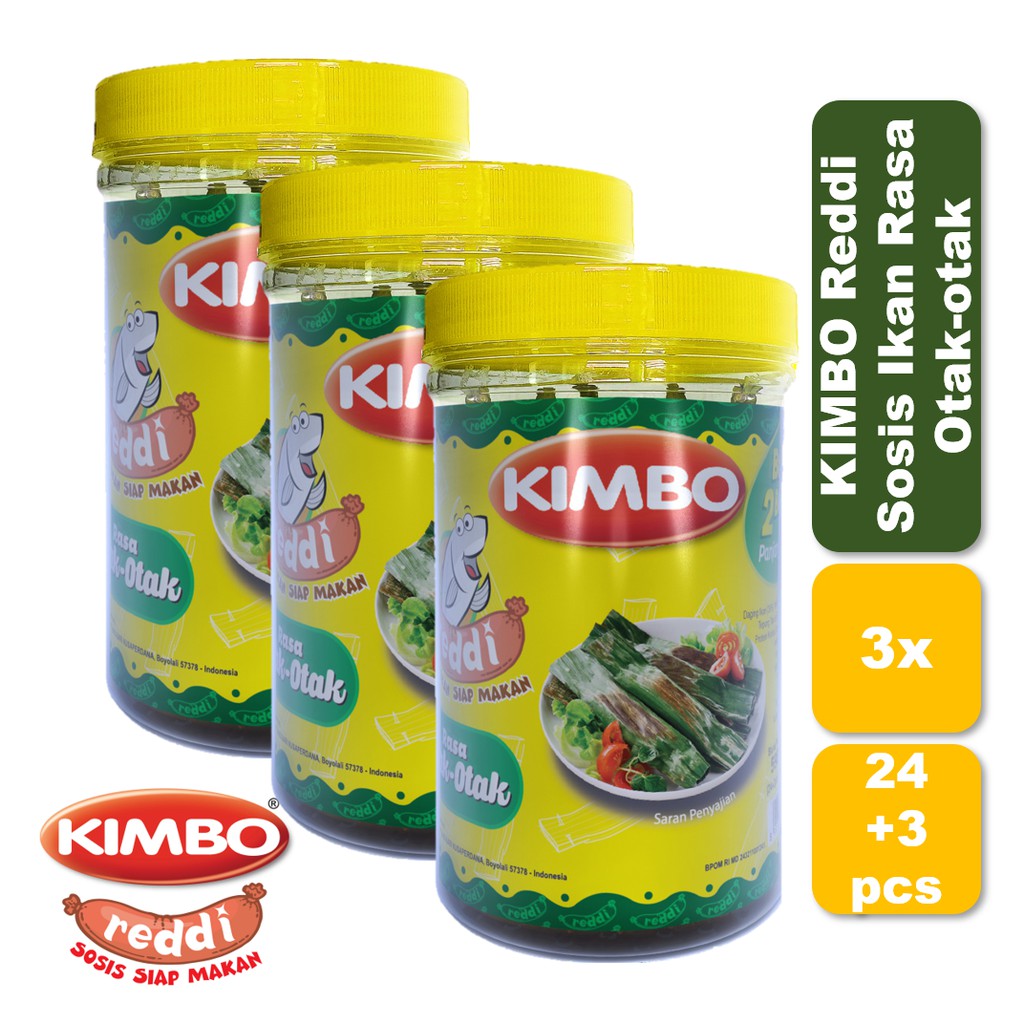 KIMBO Reddi Sosis Ikan Rasa Otak-otak Toples Triple Pack | Shopee Indonesia