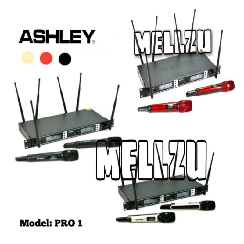 Jual Microphone Wireless Ashley PRO 1 Original MultiChannel | Shopee ...