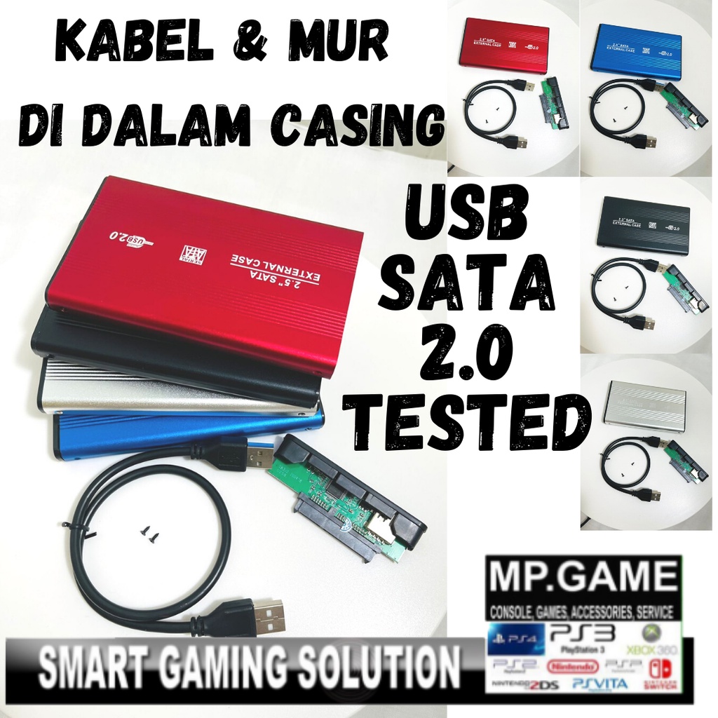 Jual Casing HDD Hardisk 2.5 Inch Sata External Case USB 2.0 casing Hardisk Laptop PS3 WII ...