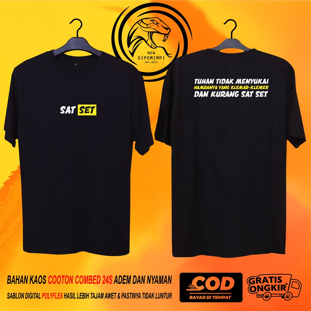 Jual Baju Sat Set Viral Kaos tuhan tidak suka hamba yang klemar klemer ...