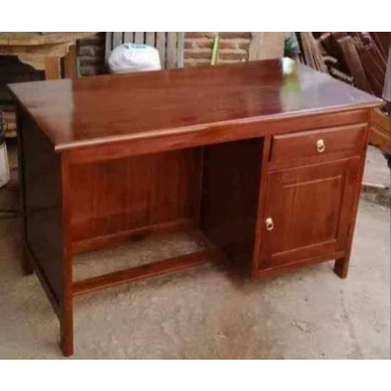 Jual meja kantor/meja guru kayu jati | Shopee Indonesia