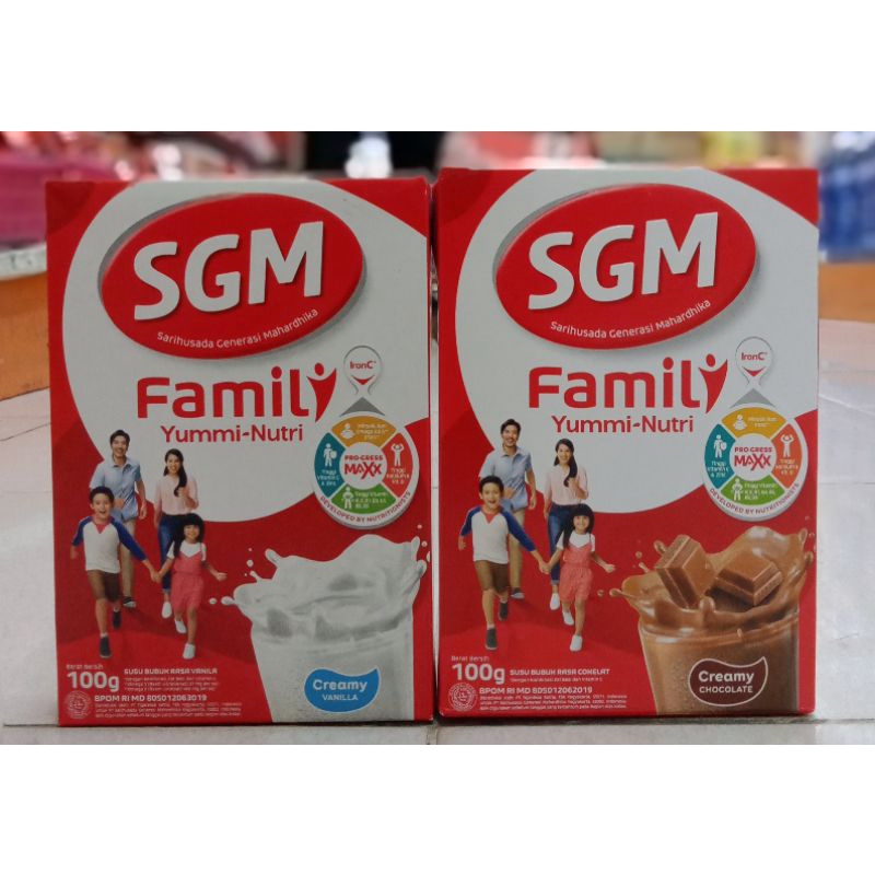 Jual SGM Family Yummi-Nutri 100gr Creamy Chocolate / Creamy Vanilla | Shopee Indonesia