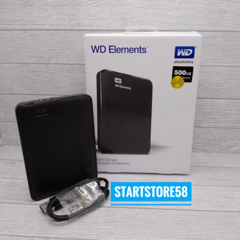 Jual PROMO HARDISK EKSTERNAL 500GB WD ELEMENTS USB 3.0 NEW GARANSI 1 ...