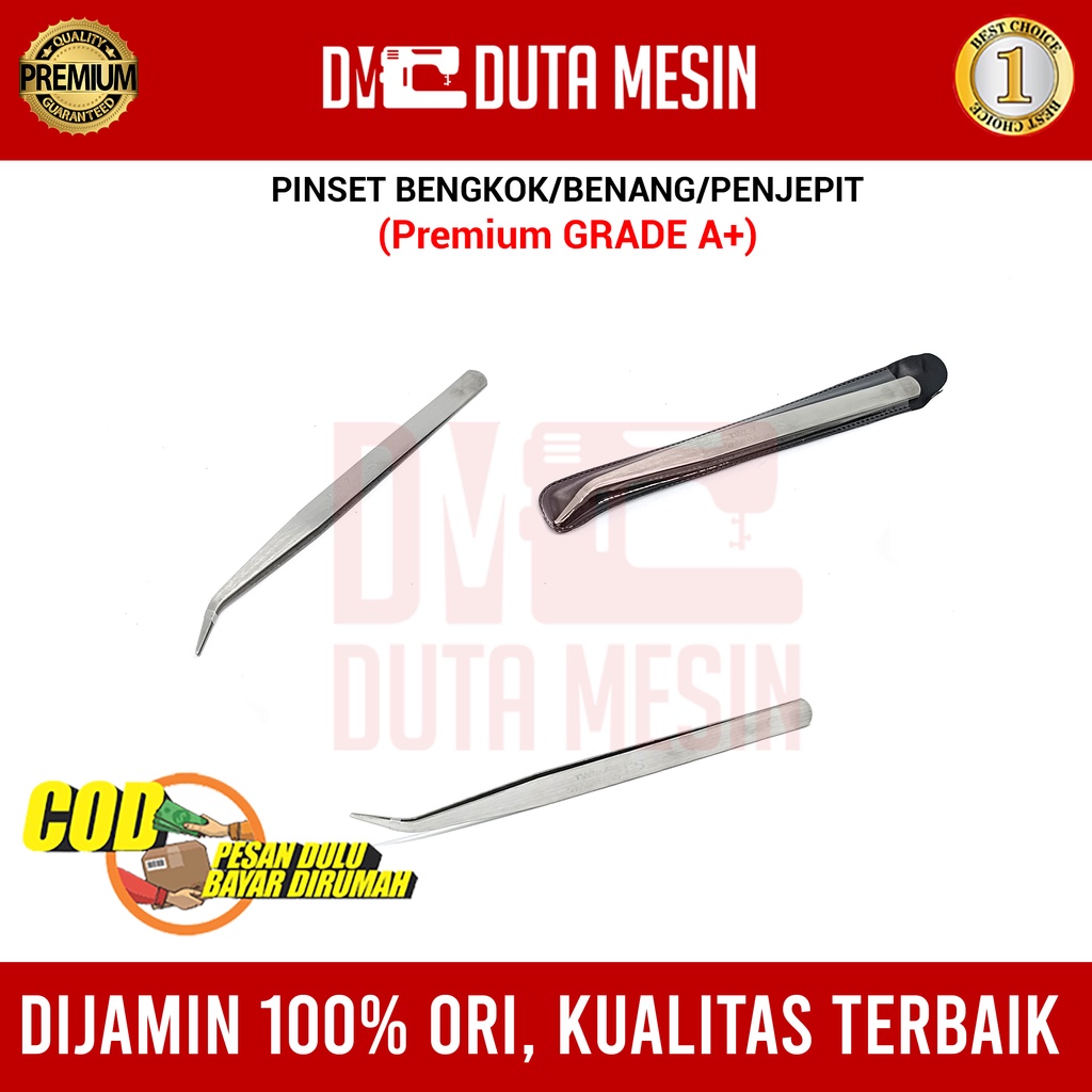 Jual Pinset Bengkok/Pinset Benang/Penjepit Pingset/Pingset Bengkok ...