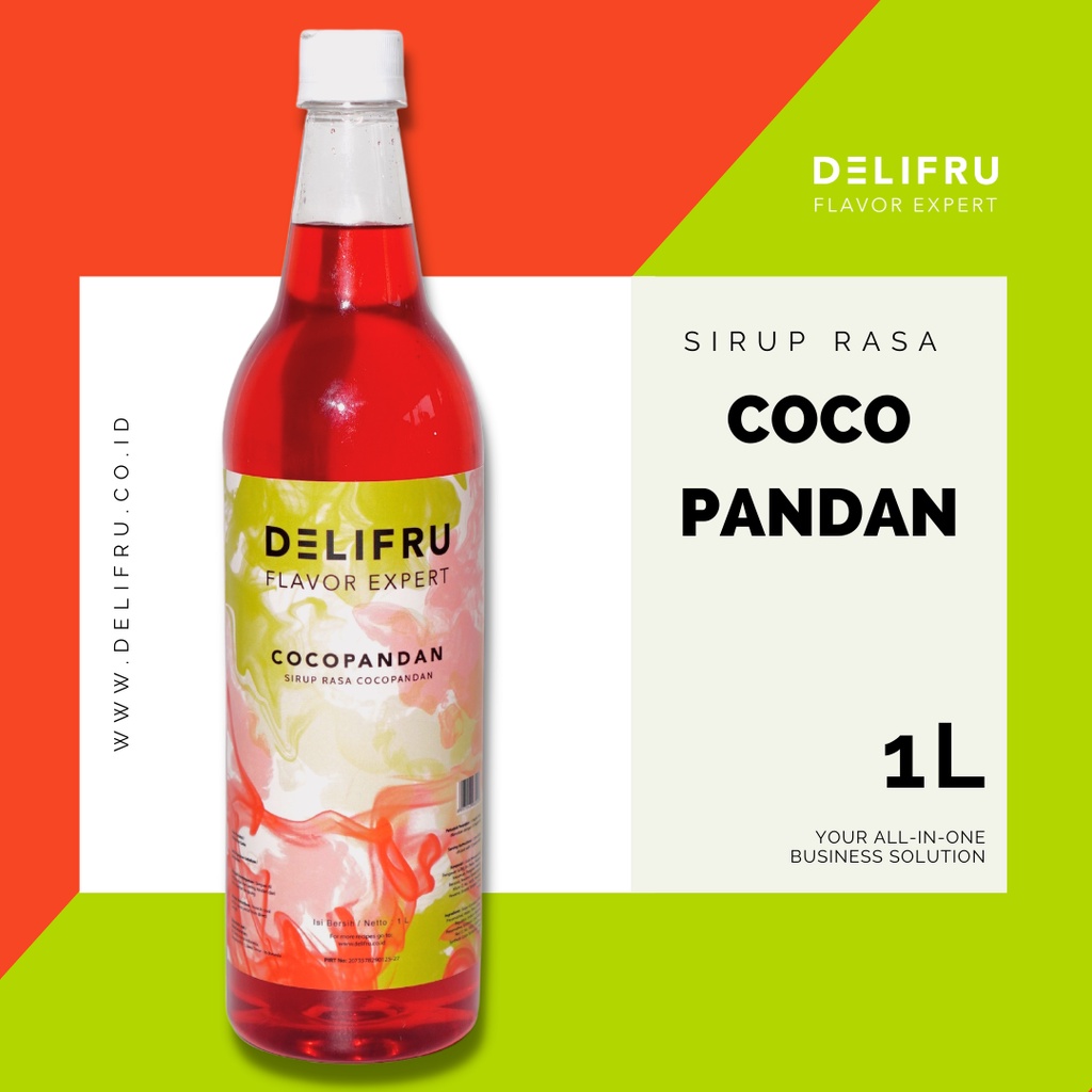 Jual Cocopandan Syrup Delifru 1 Liter Sirup Pandan Kelapa Premium