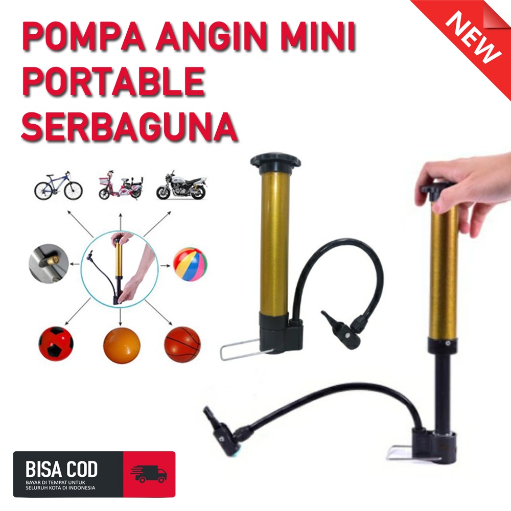 Jual Pompa Angin Mini Portable / Pompa Ban Mini Portable Hidrolic ...
