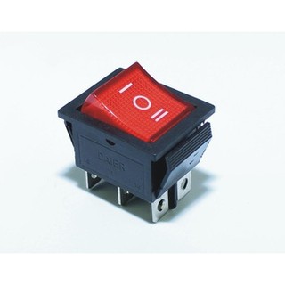 Jual Switch / Saklar Besar Merah ON OFF ON 6 pin +lampu | Shopee Indonesia