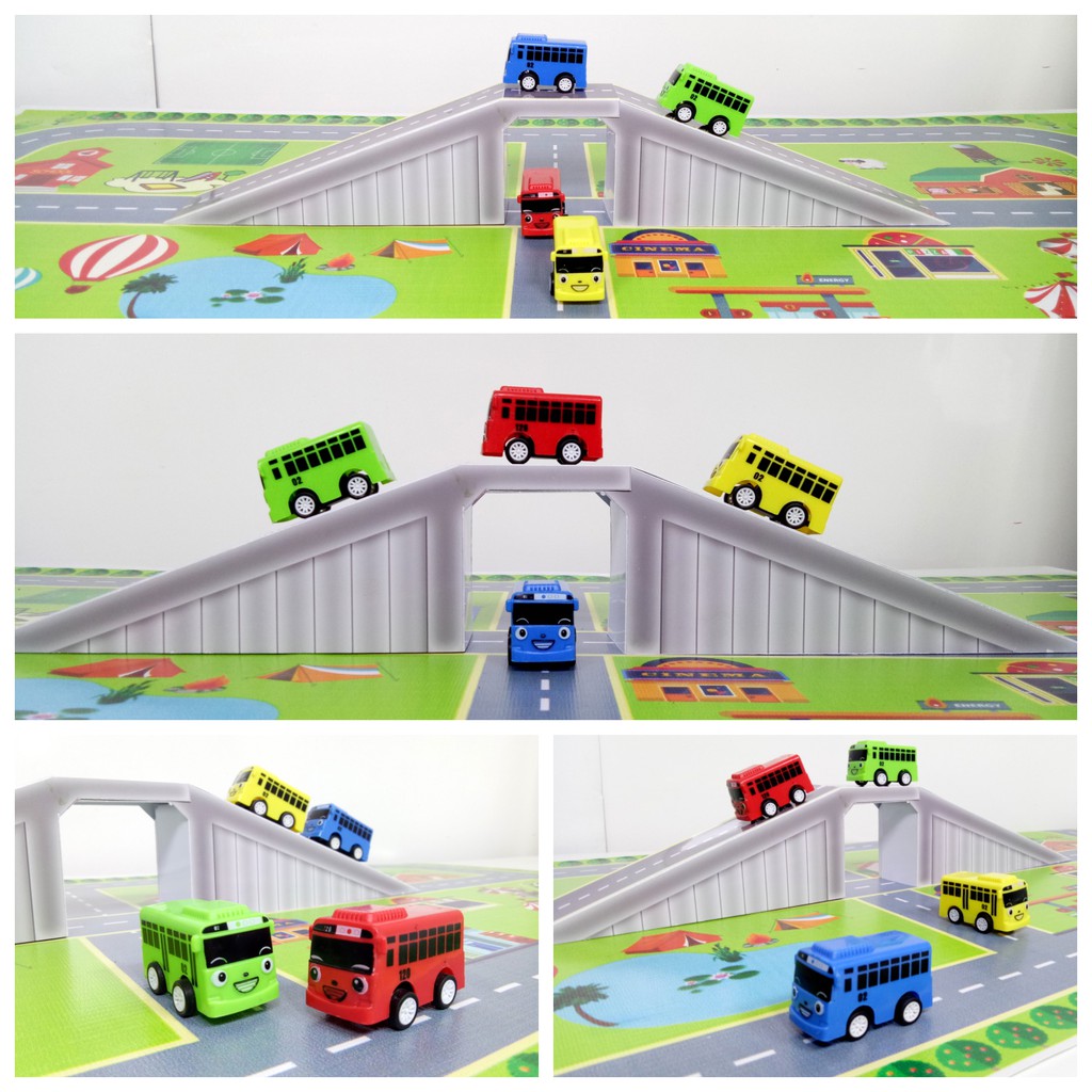 Jual MAINAN MOBIL BUS WARNA WARNI DAN JALANAN + JEMBATAN LAYANG ...