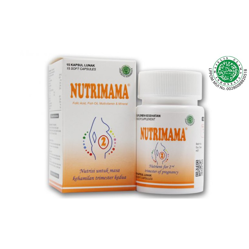 Jual Nutrimama 2 isi 15 kapsul ( Vitamin masa kehamilan trimester 2 ...