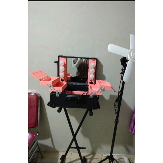 Jual STAND X koper make up Beauty Case single dan double besi silang X ...