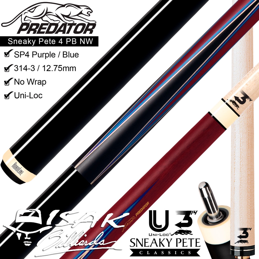 Jual Predator SP4 Purple NW Pool Cue | Uniloc Sneaky Pete Stick Billiard Asli low Deflection No ...