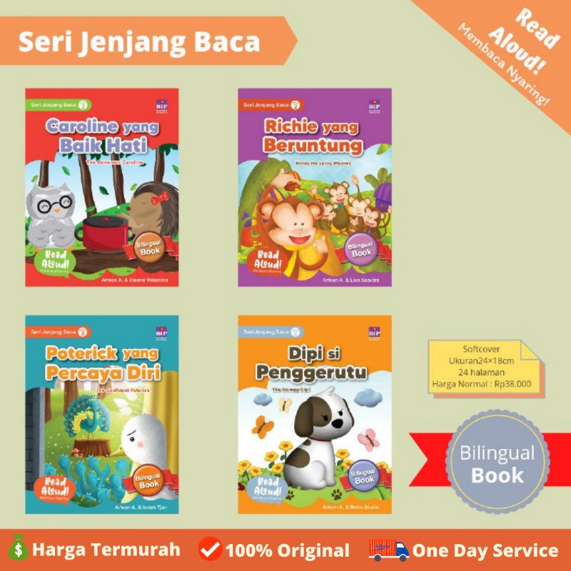 Jual Seri Jenjang Baca Read Aloud Membaca Nyaring Bilingual Book Arleen ...