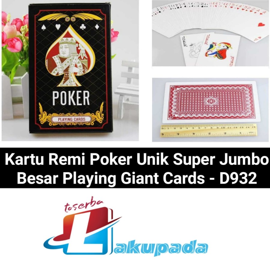 Jual Kartu Remi Poker Playing Cards - D932 - Poker Unik Super Jumbo ...