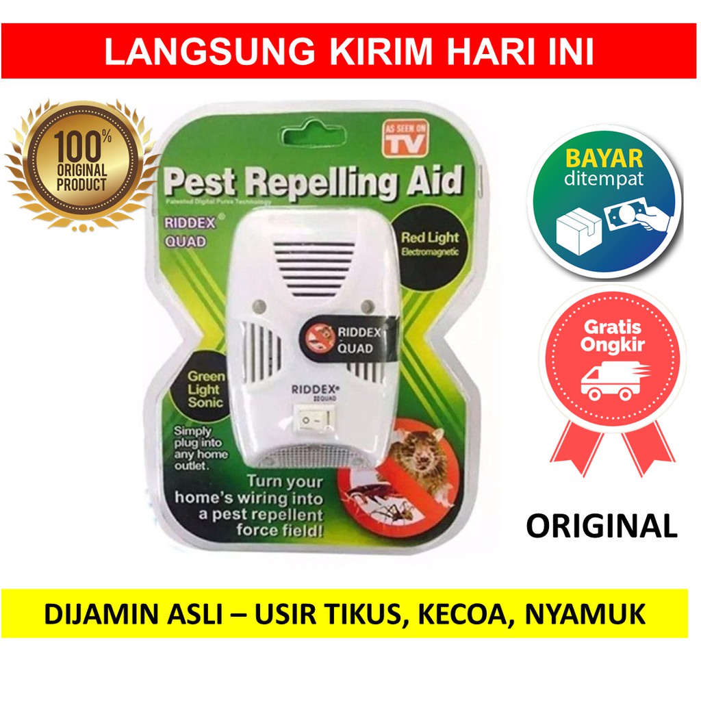 Jual (COD AKTIF) Alat Ultrasonik Pengusir Tikus Kecoa Nyamuk Serangga ...