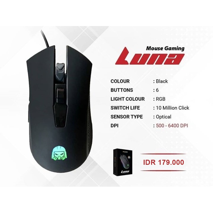 Jual Mouse Gaming LUNA (Digital Alliance) | Shopee Indonesia