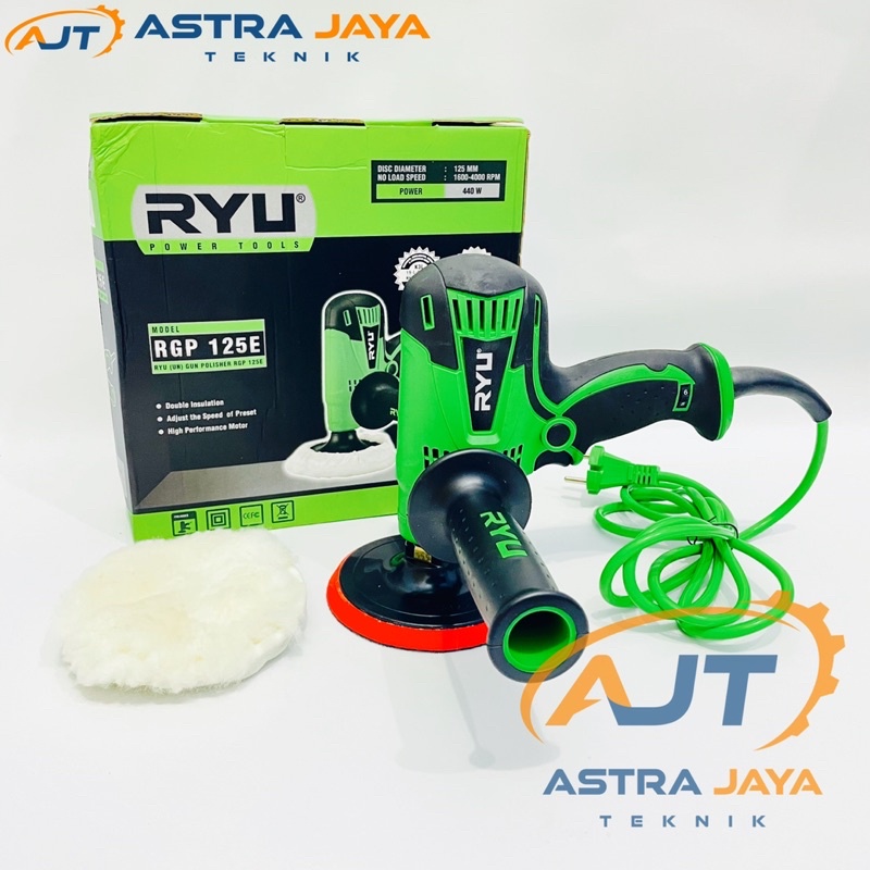 Jual RYU Mesin Poles Mobil Motor 5 inch Gun Polisher RGP 125E | Shopee Indonesia