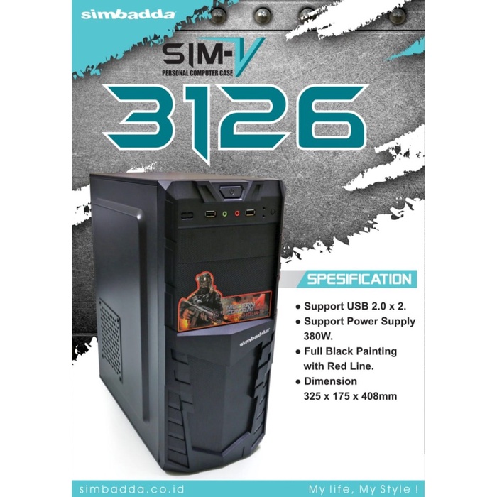 Jual Casing Simbadda Sim-V 3125 I 3126 I 3135 I 3145 - Include PSU ...