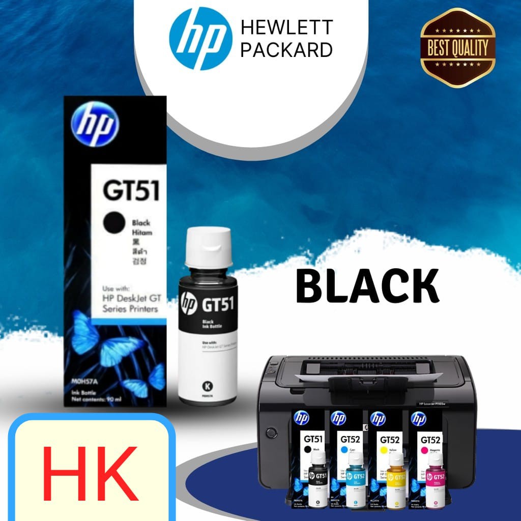 Jual Tinta Printer HP GT-51 GT-52 HP Ink Tank SATUAN (BLACK) | Shopee ...