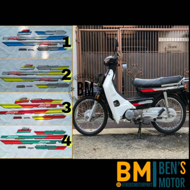 Jual Sticker Body Motor Astrea Grand Bulus 92 / Grand 91 / Decal ...