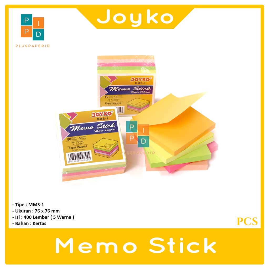 Jual JOYKO - Memo Stick MMS-1 Kertas Warna - Pack | Shopee Indonesia