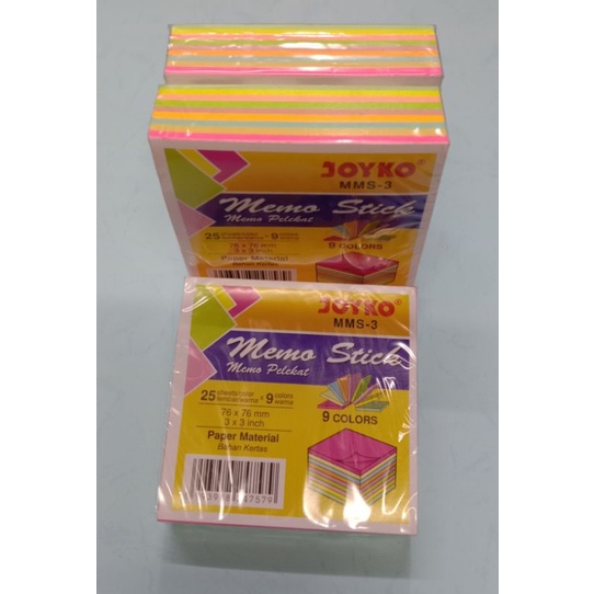 Jual MEMO STICK / STICKY NOTES MEREK JOYKOTYPE MMS - 3 UKURAN = 3 X 3 ...