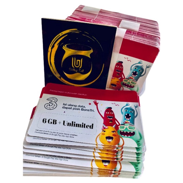 Jual Voucher Kuota 3 tri 6 Unlimited (6GB masa aktif 1 Tahun+ Unlimited 30 Hari) | Shopee Indonesia