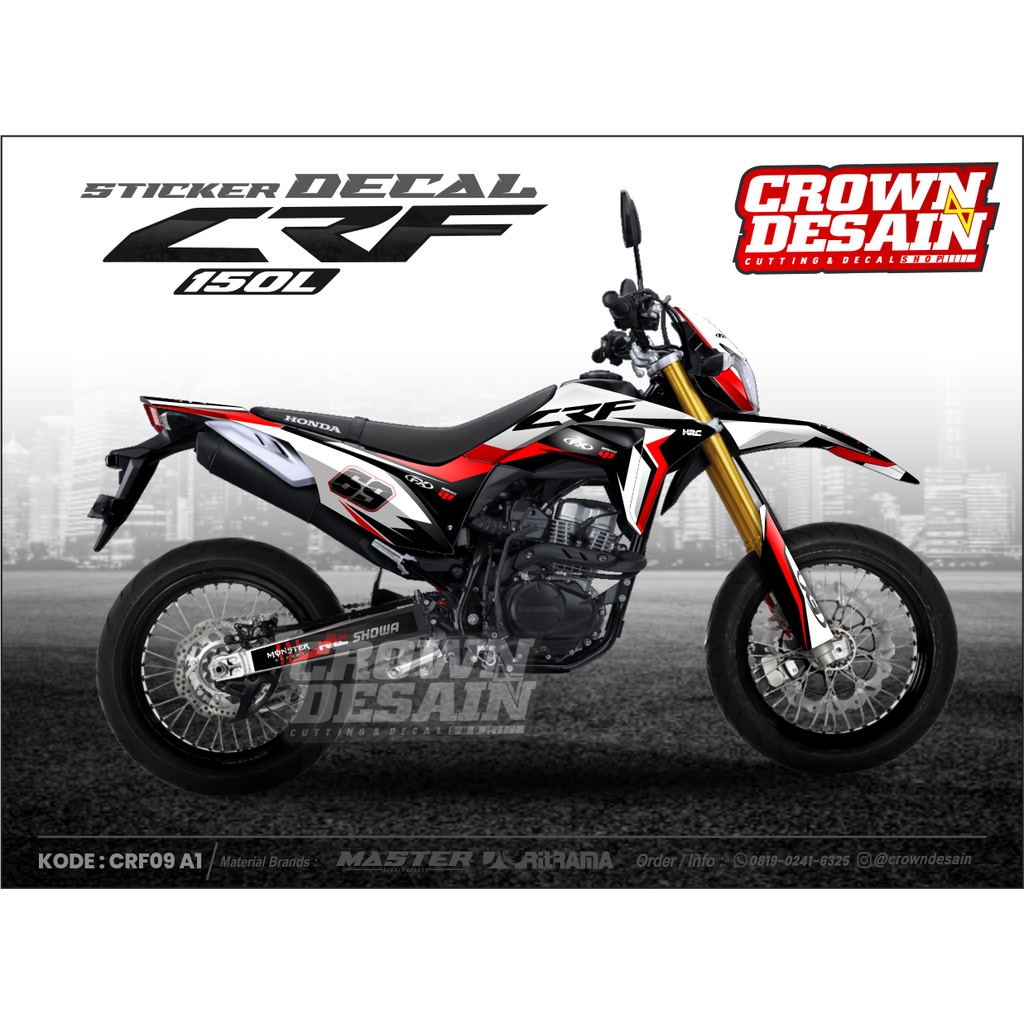 Jual Decal Stiker CRF 150 L Trail Supermoto Fullbody Custom - Dekal Sticker CRF 150L Decal ...