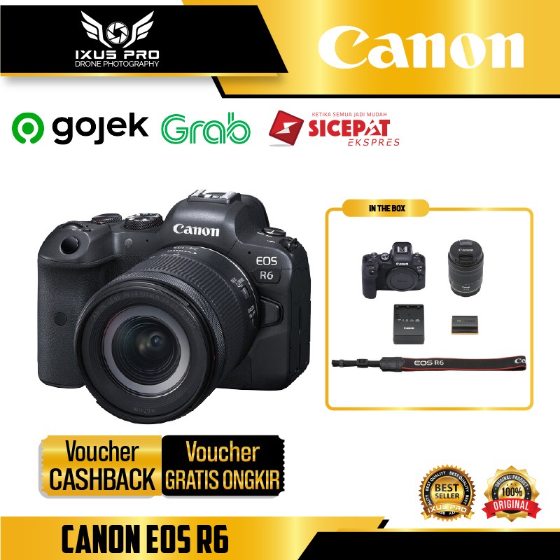 Jual Canon EOS R6 / R 6 Kit RF 24-105mm f/4-7.1 IS STM | Shopee Indonesia