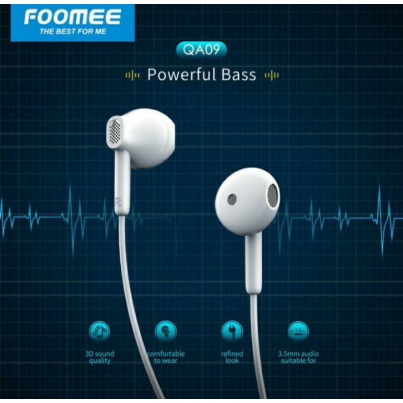 Jual Headset FOOMEE QA09S Wired Headset 3D Sound Quality Bass Boosted ...