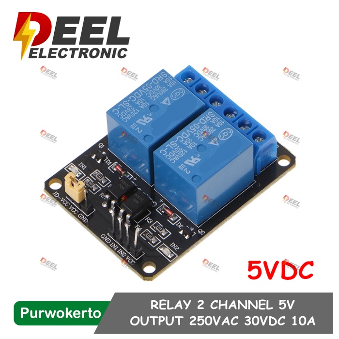 Jual RELAY 2 CHANNEL 5V OUTPUT 250VAC 30VDC 10A MODULE HIGH QUALITY ...
