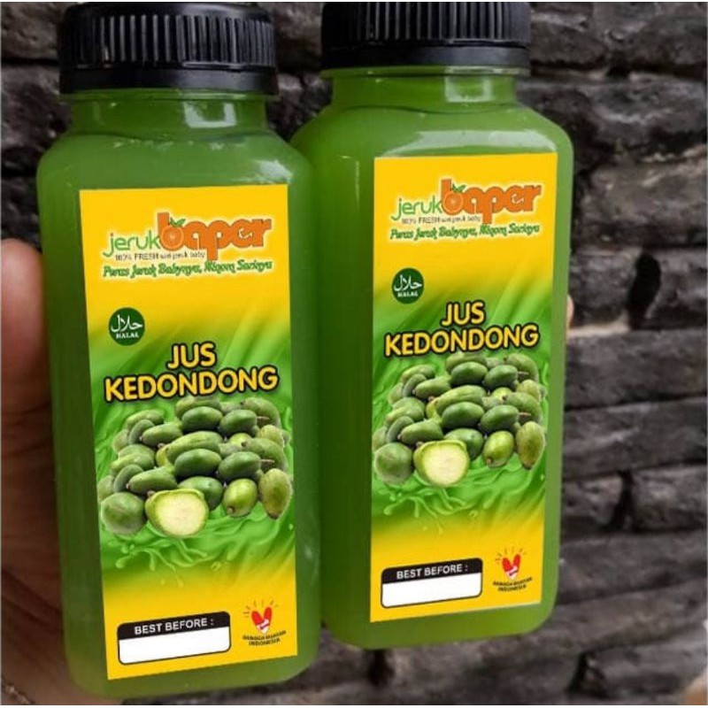 Jual stiker VINYL LABEL JUS KEDONDONG 10,5X4,5CM Indonesia|Shopee Indonesia