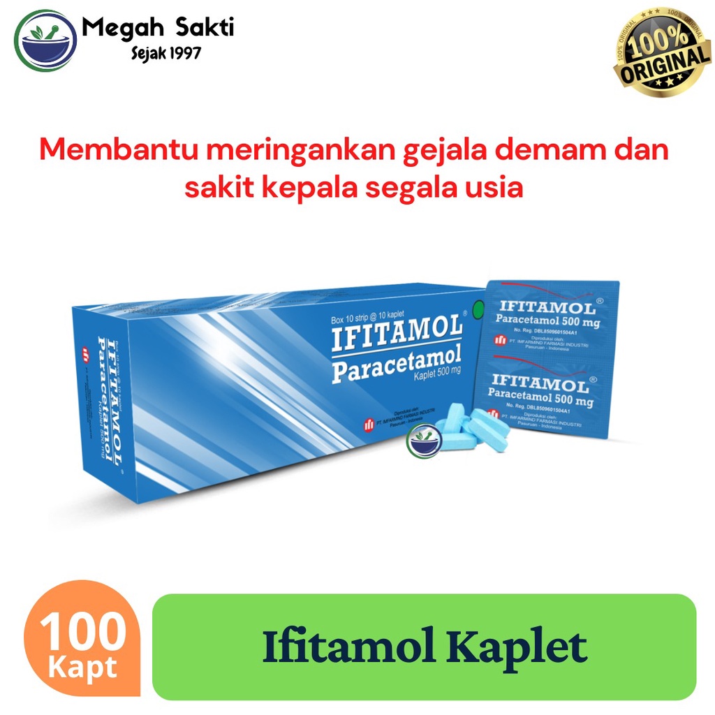 Jual MGS - Ifitamol Paracetamol 500 mG - Pereda nyeri dan Demam 10x10 ...