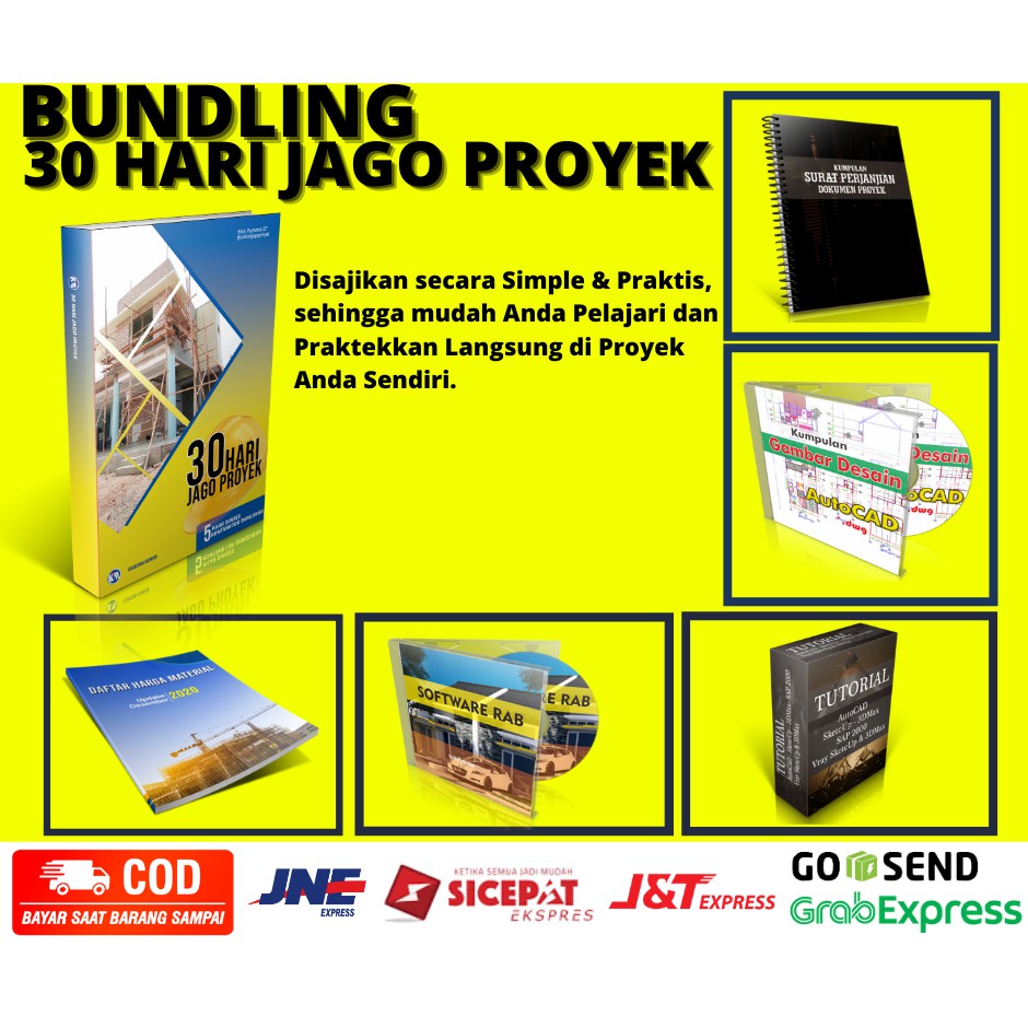 Jual Buku 30 HARI JAGO PROYEK I Buku Arsitek Civil Engineer Kontraktor Konsultant Arsitektur ...