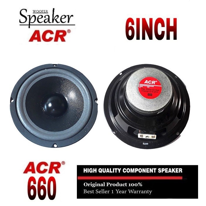 Jual Speaker ACR 6 Inch 660 60 Watt 6R Audio Speaker Woofer W-660 60W 6 ...