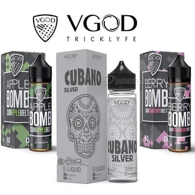 Jual Premium Liquid VGOD / V GOD 60ml / apple bomb berry bomb cubano ...