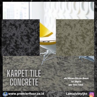 Jual Karpet Tile concrete bahan Polypropylene | Shopee Indonesia
