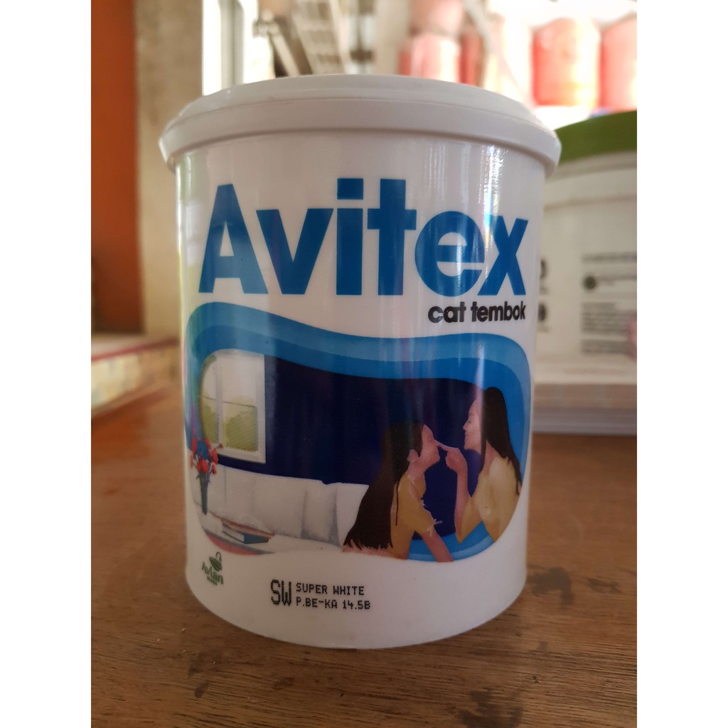 Jual Cat Avitex Avian tembok dinding 1kg / Cat Interior Kaleng1 kg ...
