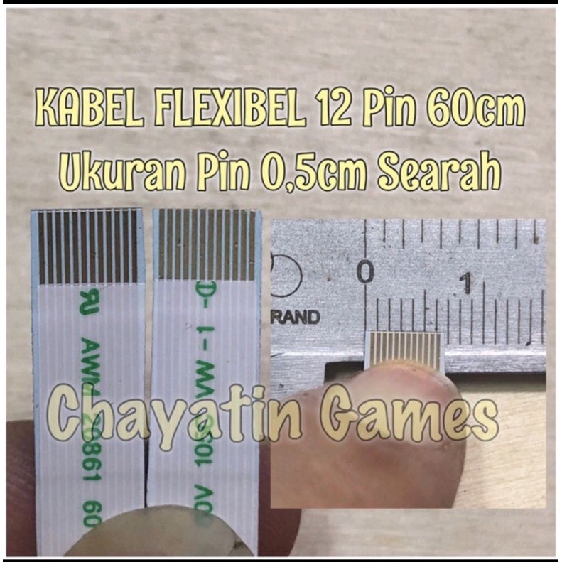 Jual Kabel Flexibel 12 Pin Halus Searah Panjang 60cm - Ukuran Pin 0.5mm ...