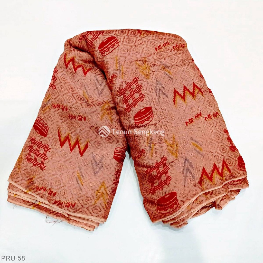 Jual Kain Tenun Dobby Batik Bugis Makassar Cokelat Moka - Tenun Sengkang PRU-58 (Harga per 0,5 ...