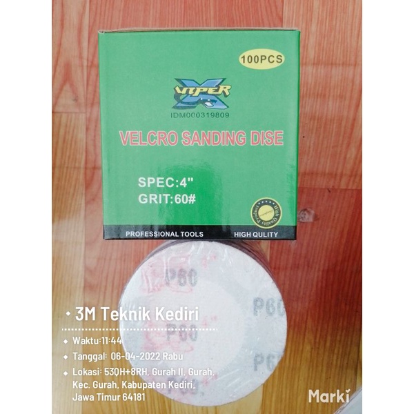 Jual Amplas Bulat | Amplas Velcro | Sanding Disc | Sandpaper GRID P60 ...