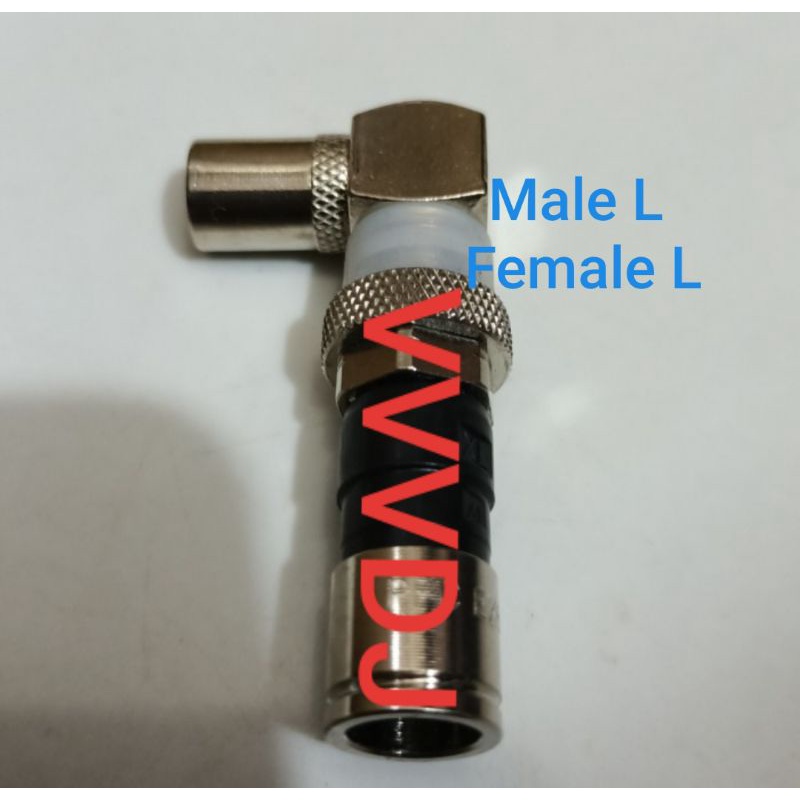 Jual Jack Antena Tv Male L besi+Connector Rg6 PPC-L Female | Shopee Indonesia